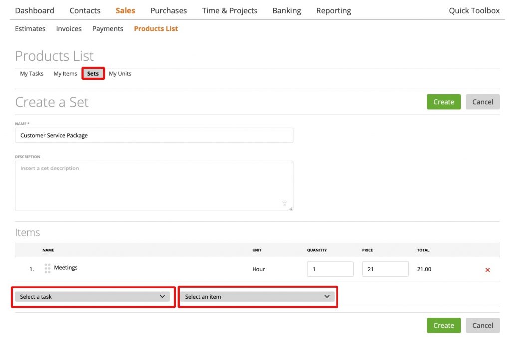 Sets – group items and tasks – Zistemo Knowledge Base