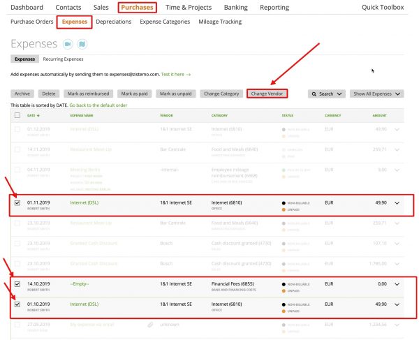 Using Expenses – Zistemo Knowledge Base