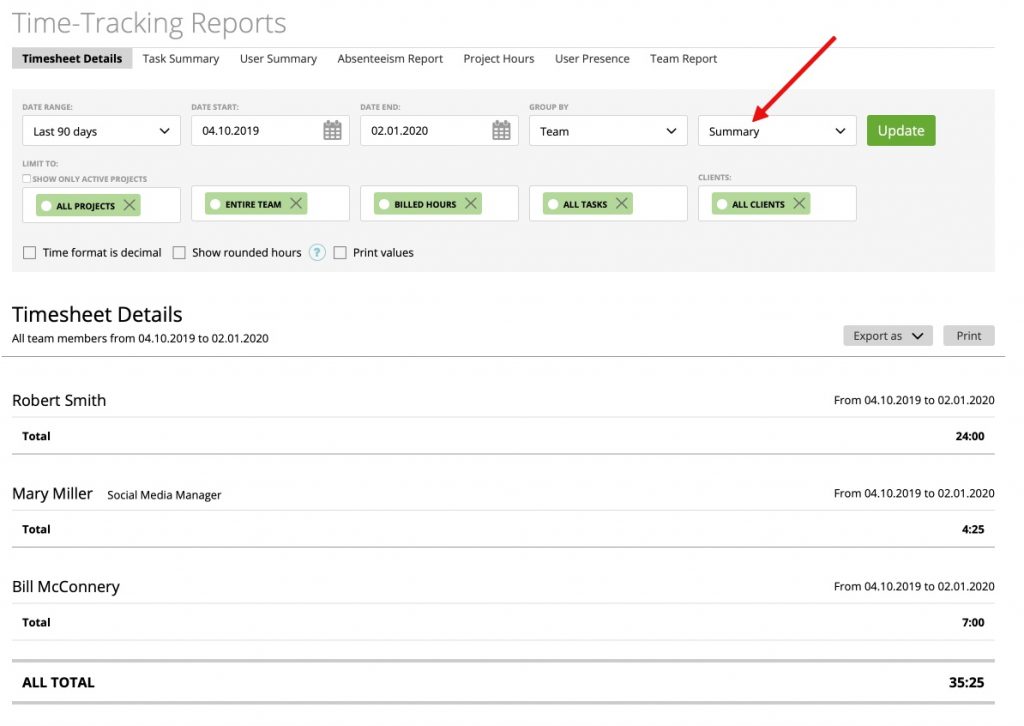 Timesheet Details – Zistemo Knowledge Base