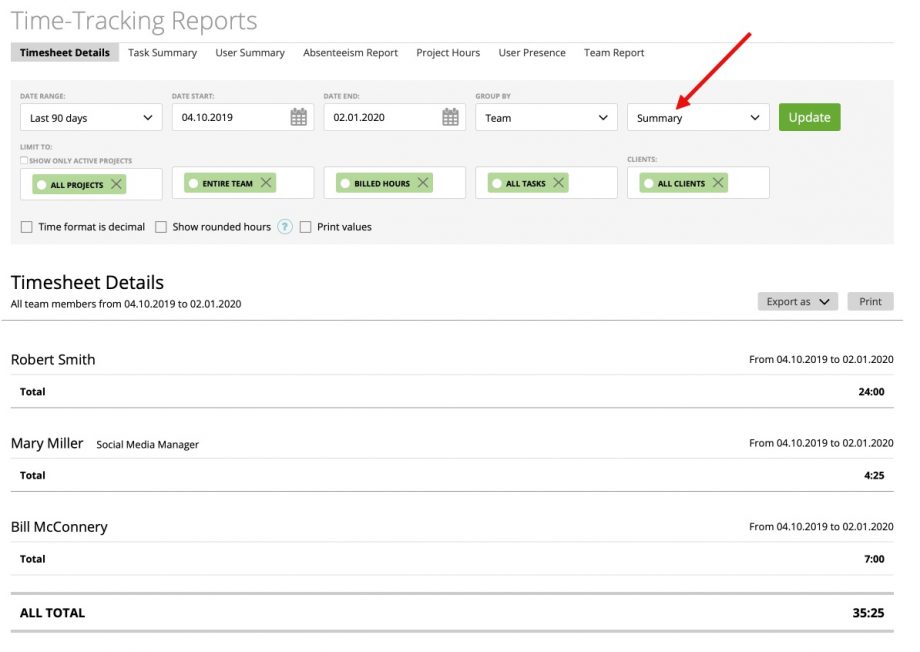 Timesheet Details – Zistemo Knowledge Base