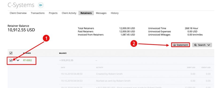 Retainer Grid – Zistemo Knowledge Base
