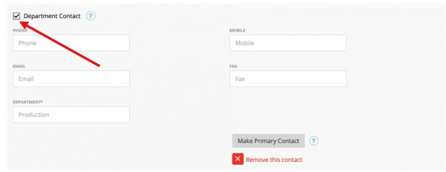 Department Contact – Zistemo Knowledge Base
