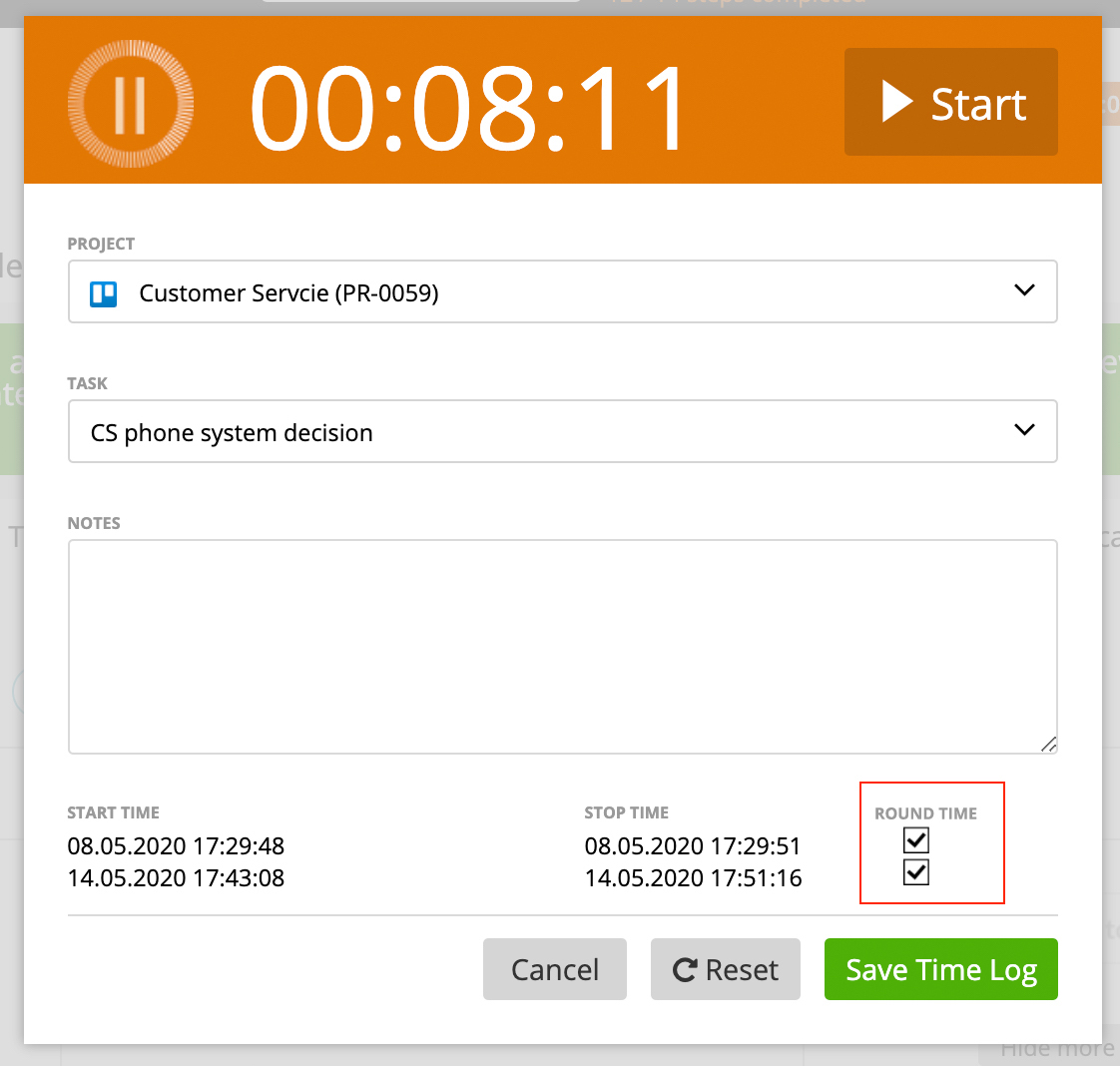 Adjustment of the Final Time – Zistemo Knowledge Base