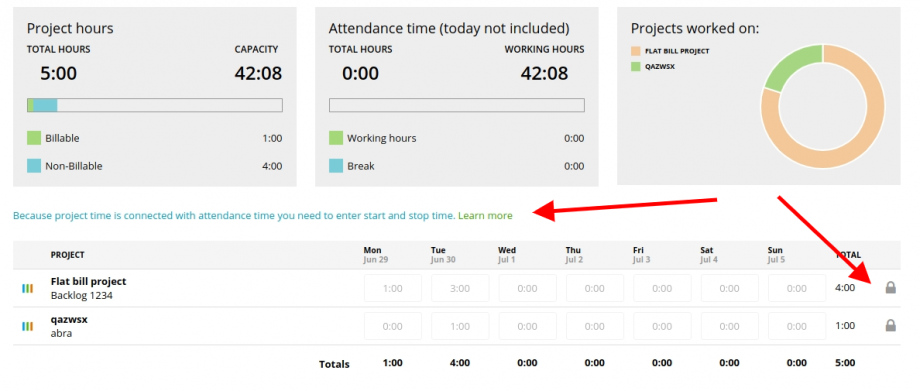 Connect Project Time with Attendance Time - Zistemo Knowledge Base