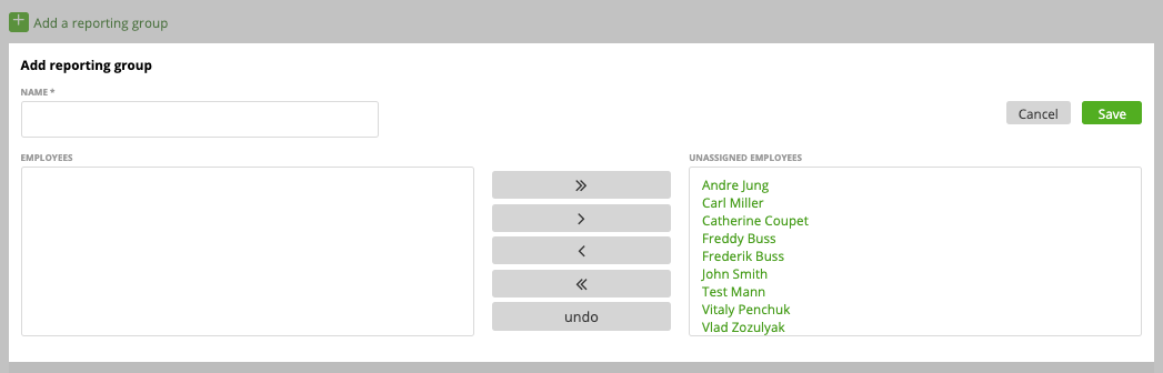 Reporting Group – Zistemo Knowledge Base