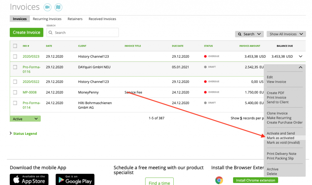 Balanced Invoice with Retainer – Zistemo Knowledge Base