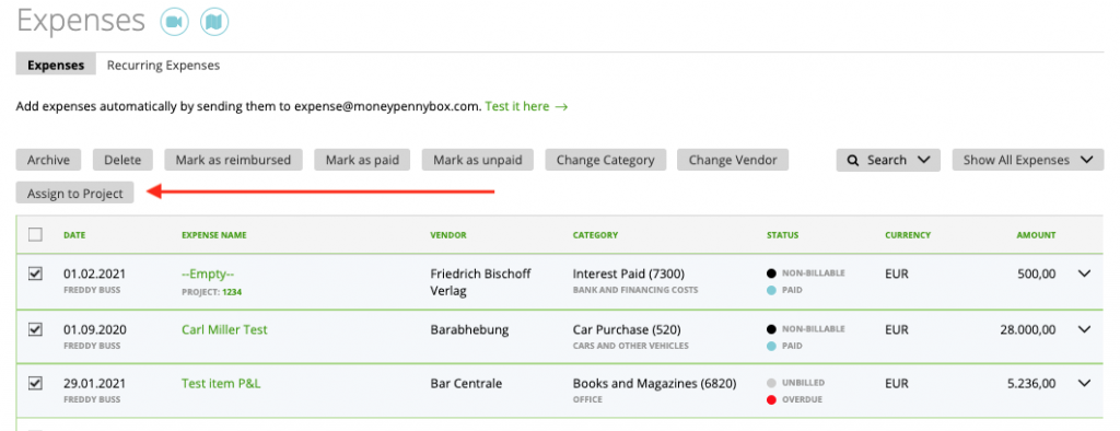 Add an Expense to Project – Zistemo Knowledge Base
