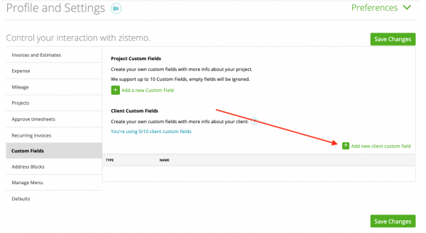 Client Custom Fields – Zistemo Knowledge Base