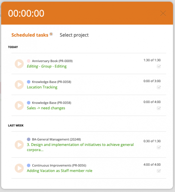Project Timer – Zistemo Knowledge Base