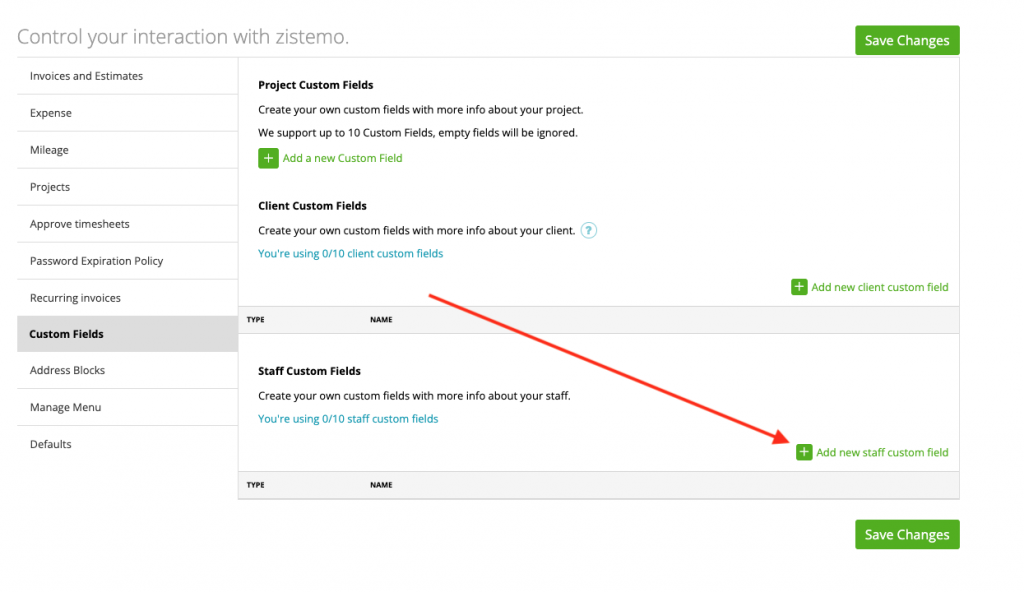 Staff Custom Fields – Zistemo Knowledge Base
