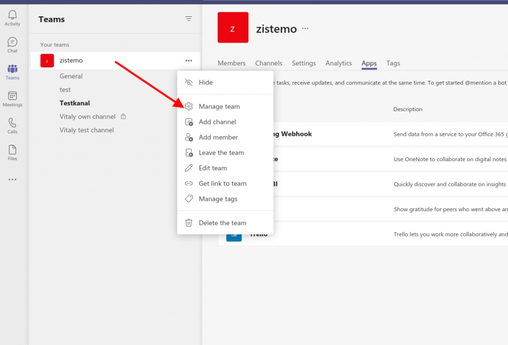 Microsoft Teams Integration – Zistemo Knowledge Base