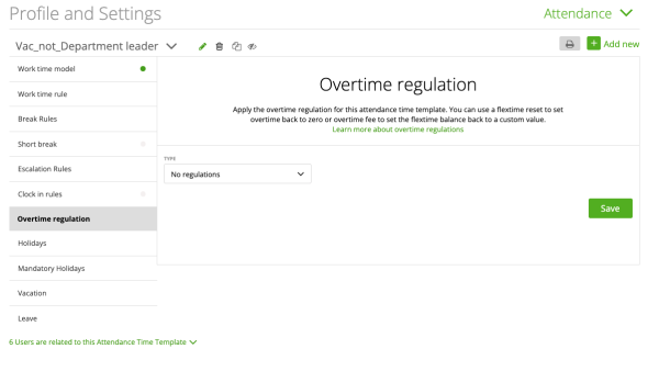 Attendance – Overtime Regulations – Zistemo Knowledge Base