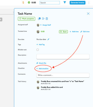 Task Checklist – Zistemo Knowledge Base