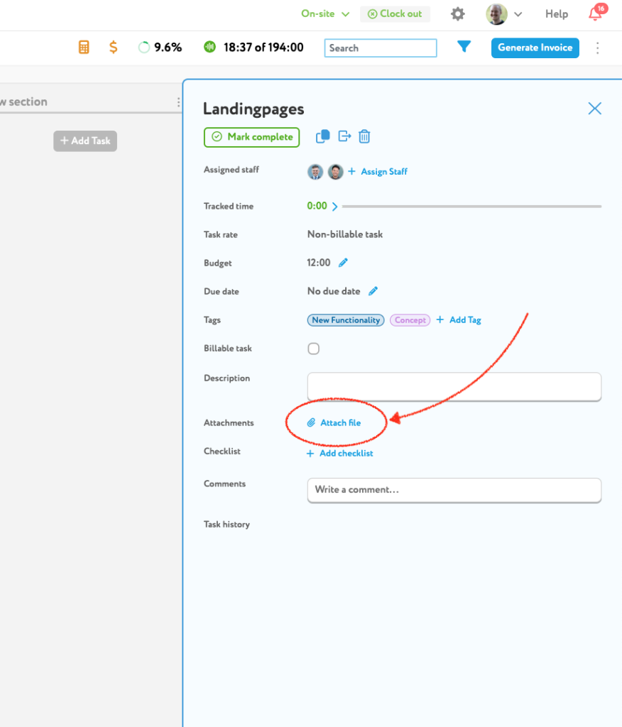 Attachments to tasks – Zistemo Knowledge Base
