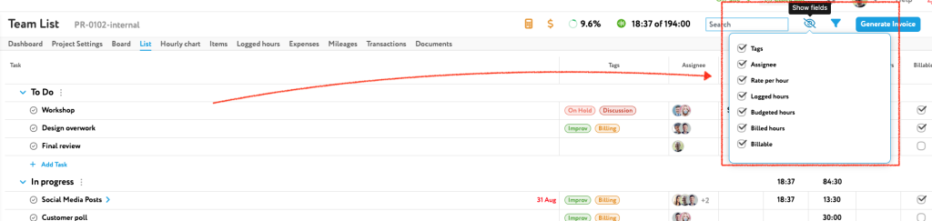 Project List View – Zistemo Knowledge Base