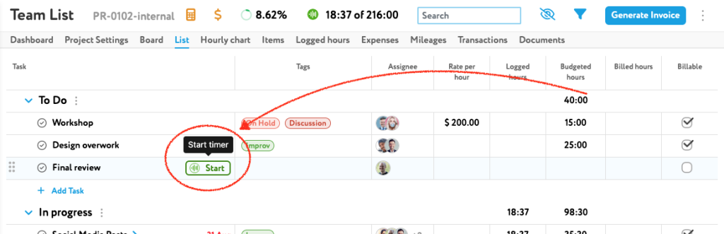 Track time on tasks – Zistemo Knowledge Base