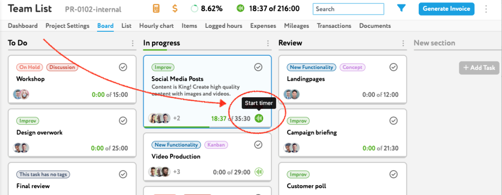Track time on tasks – Zistemo Knowledge Base