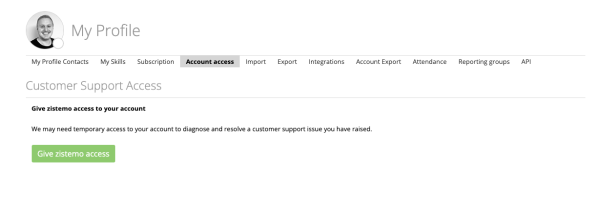 Customer Support Access – Zistemo Knowledge Base